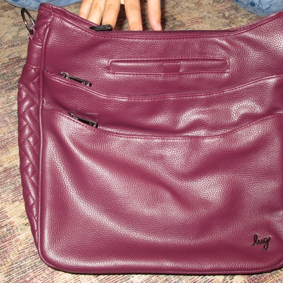 lug | Bags | Lug Womens Cable Car Crossbody In Wine Vegan Faux Leather ...